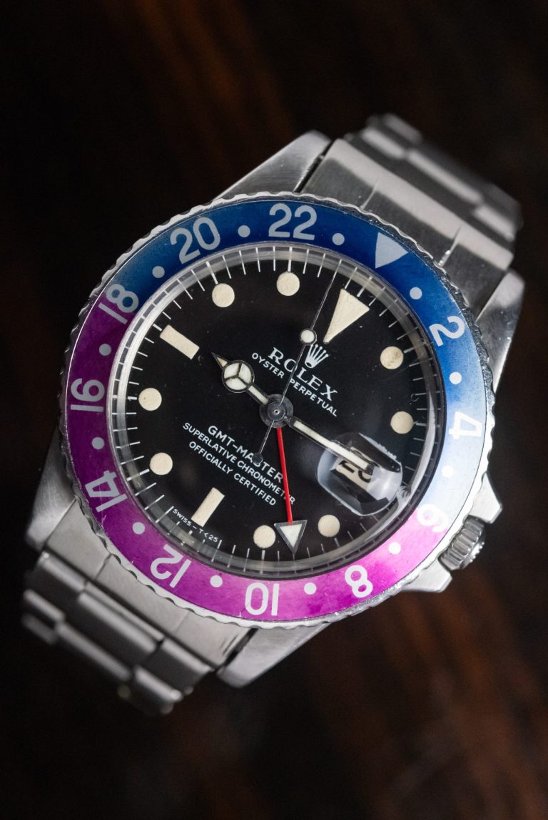 Rolex GMT Master ref. 1675 Pepsi “Long E” Ghiera Fucsia in Acciaio ...